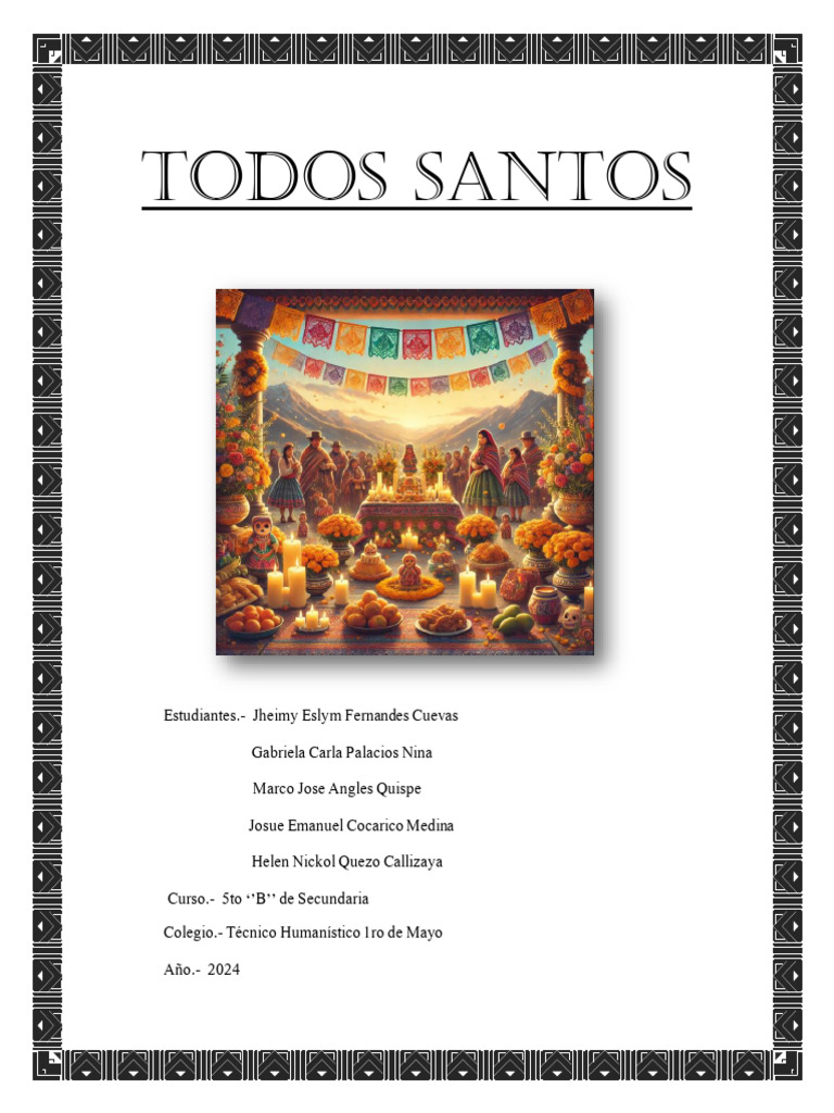 Portada de Todos Santos | PDF | Salud y bienestar
