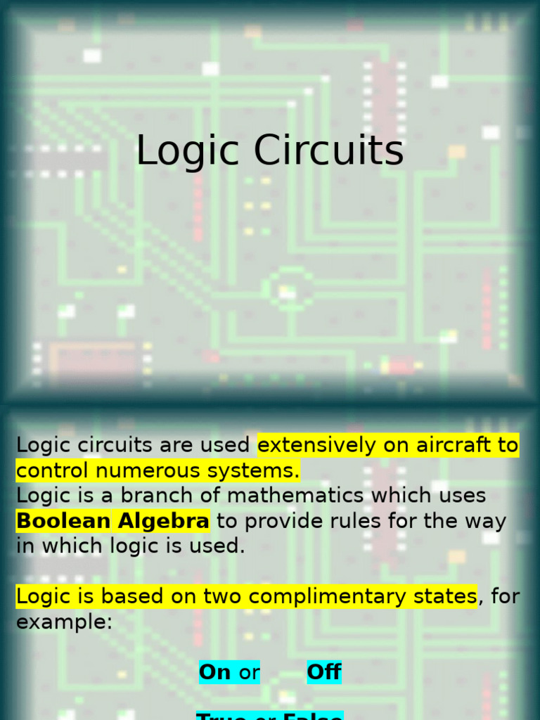Week 6_7 Logic Circuit | PDF | Logic Gate | Electronic Circuits