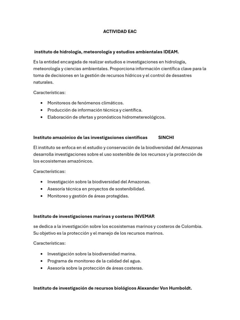 Actividad CAR y EAC | PDF