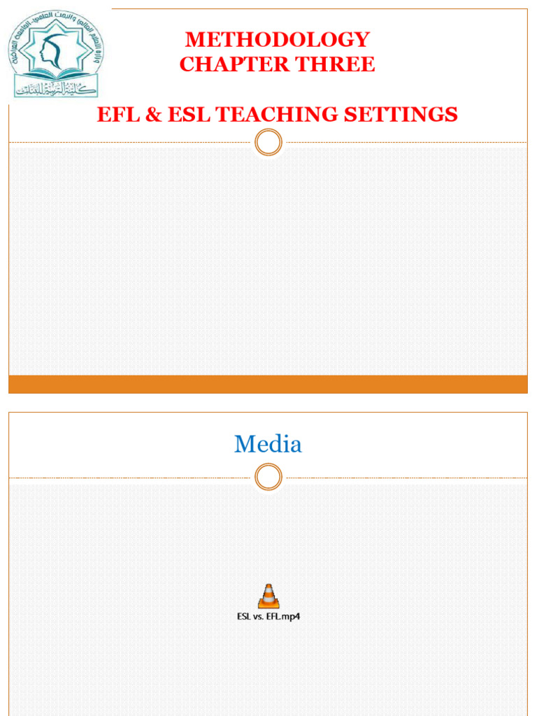 Differences Between ESL and EFL | PDF | English As A Second Or Foreign ...