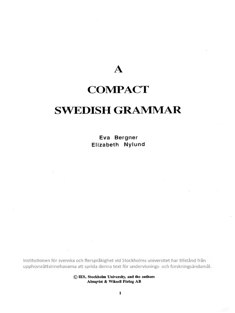 A Compact Swedish | PDF