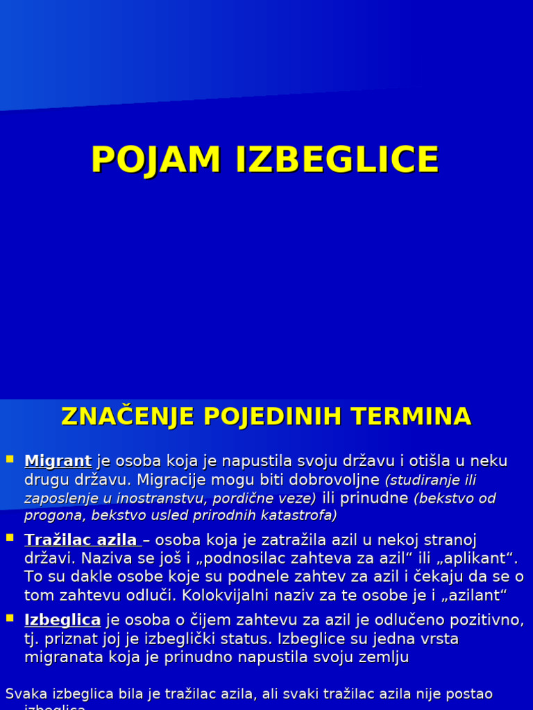 Pojam izbeglice 2021 | PDF