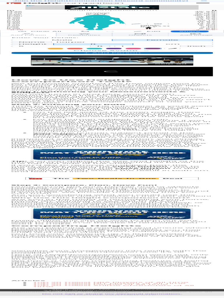 Height Comparison Tool Guide | PDF