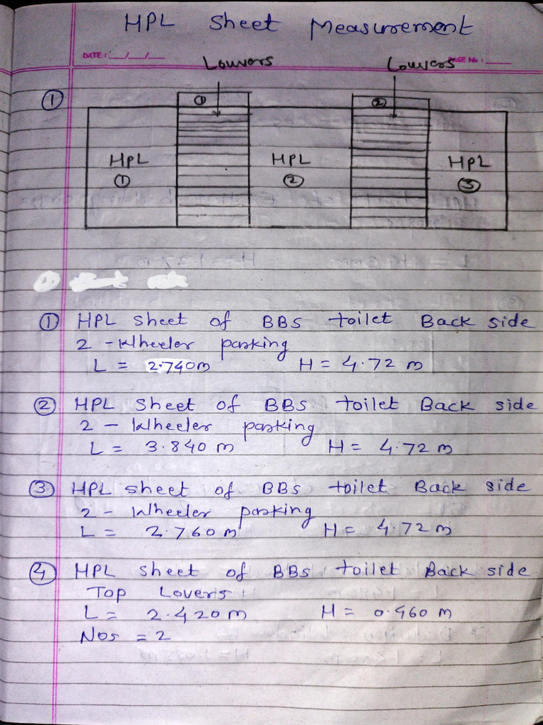 HPL Sheet Measurement | PDF