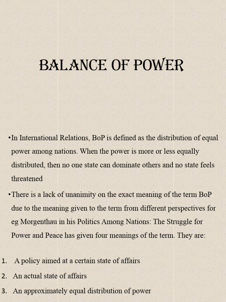Balance of Power | PDF | Disarmament | Allies Of World War I