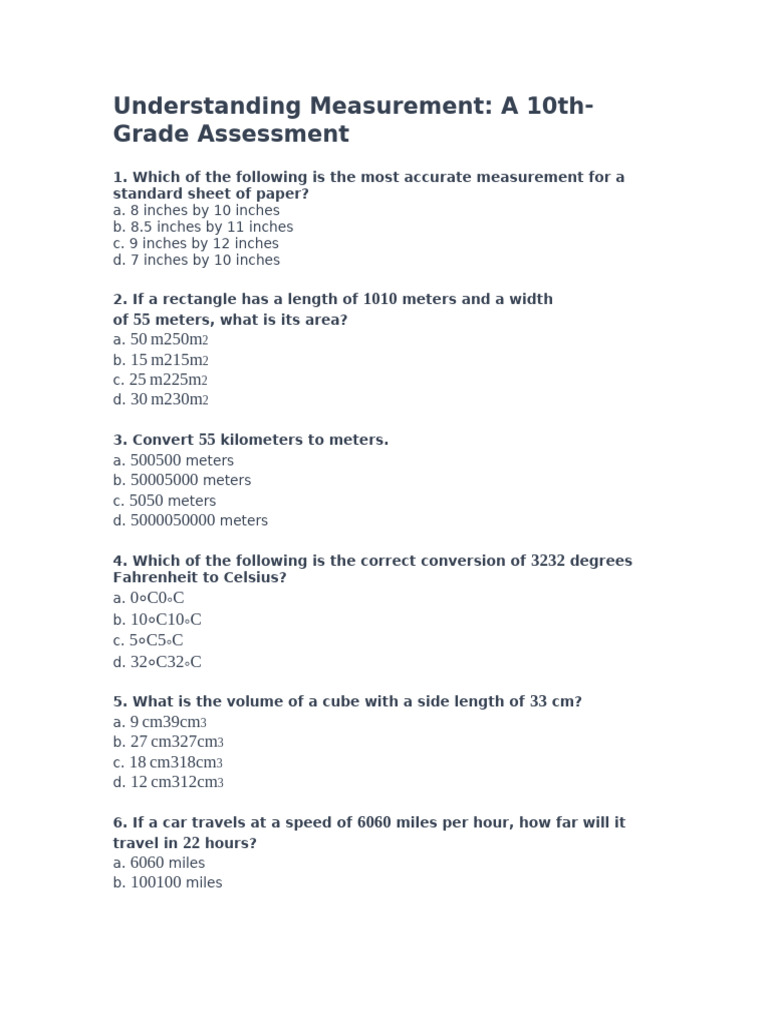 Understanding Measurement | PDF