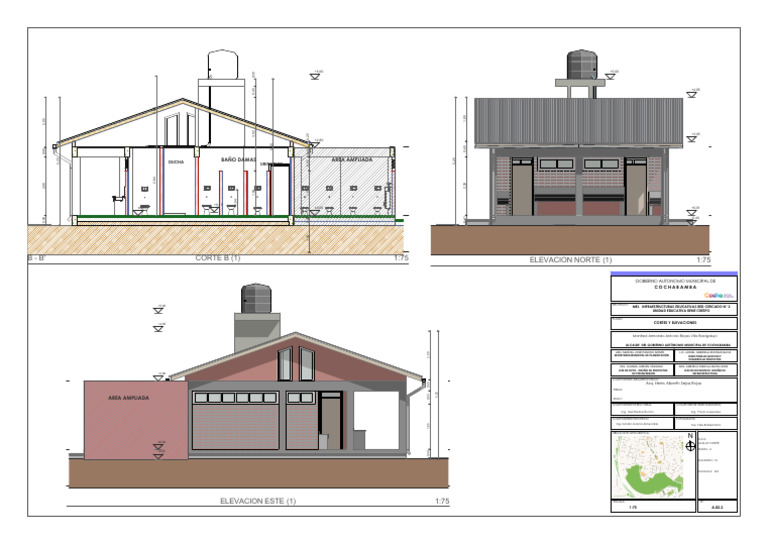 Corte y Elev. Mejoramiento | PDF