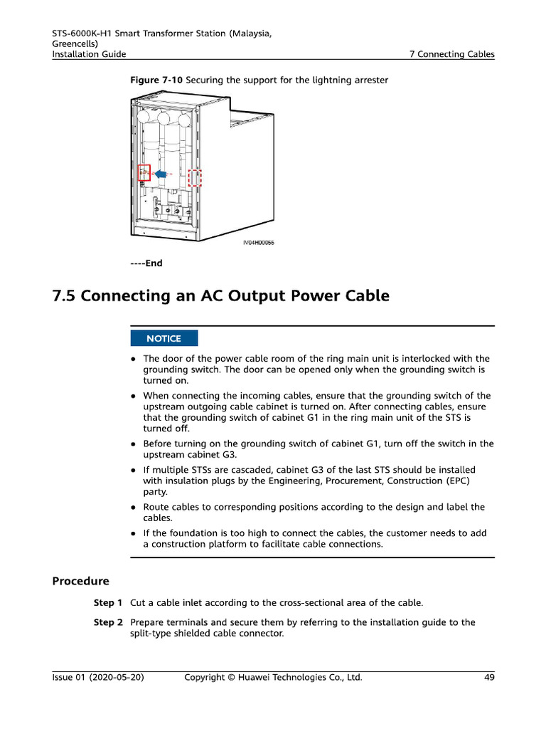 MV Cable STS Huawei | PDF