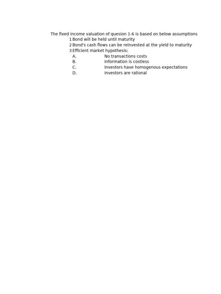 Fixed Income Valuation | PDF | Bonds (Finance) | Yield (Finance)