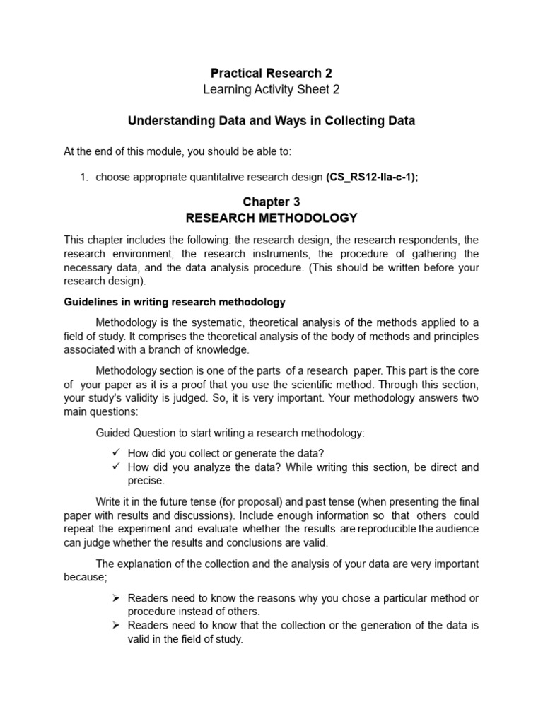 Data Collection in Quantitative Research | PDF | Experiment | Methodology