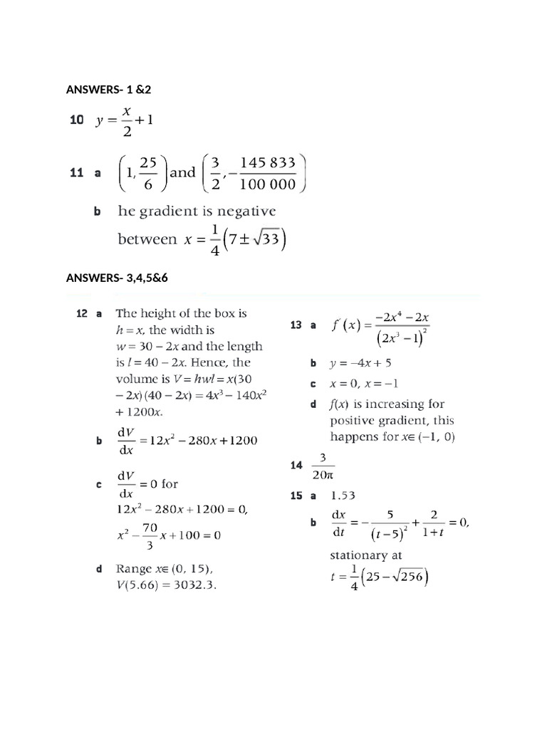HW Differentiation Worksheet MS | PDF