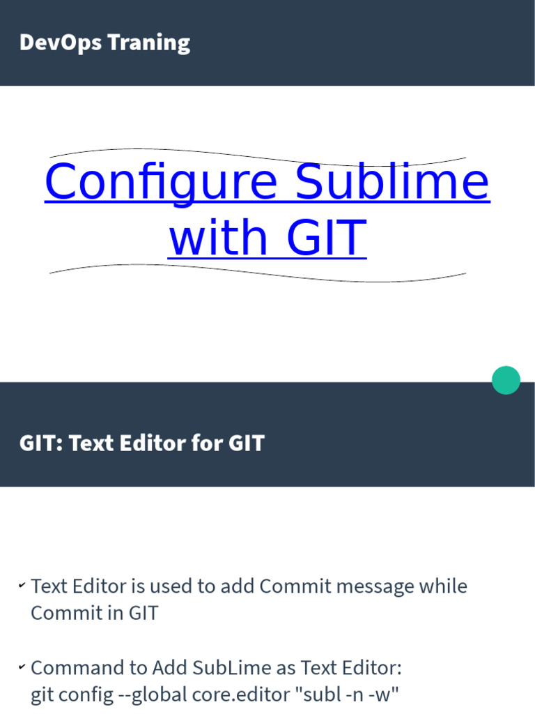 3.1 SubLime With GIT | PDF