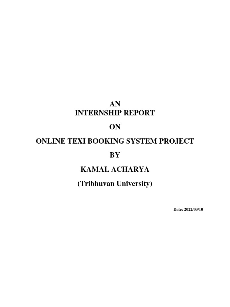 Online Taxi Booking System Project Repor | PDF | Databases | Microsoft ...