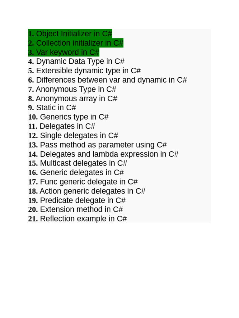 Advance C# Topics | PDF | Computers