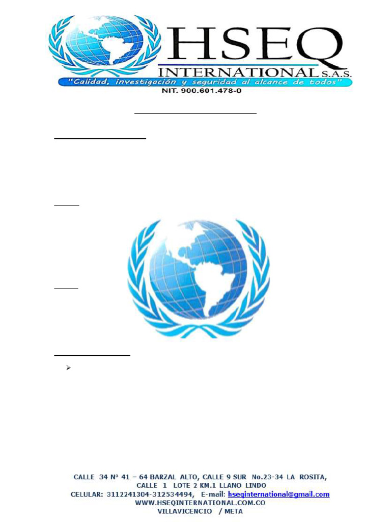 Portafolio Hseq | PDF | Seguridad y salud ocupacional | Higiene Ocupacional