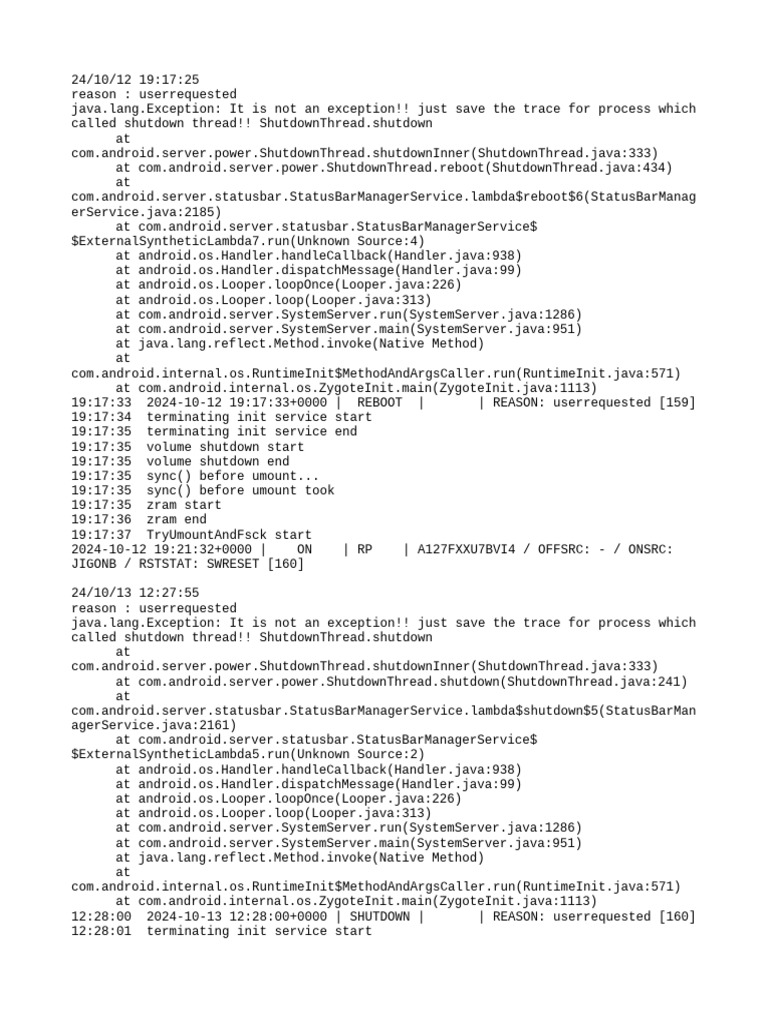 Power Off Reset Reason Backup | PDF | Java (Programming Language) | Computer Science