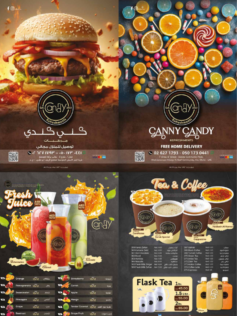 Canny Candy Menu Set | PDF