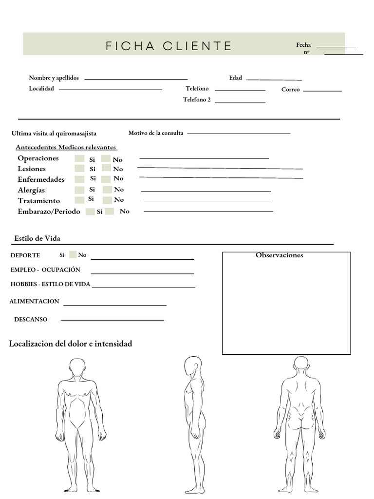 Ficha Cliente Prueba | PDF