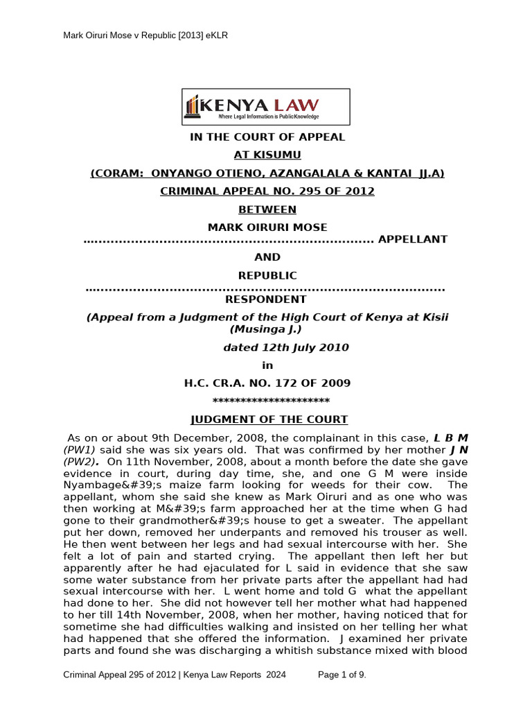 Criminal Appeal 295 of 2012 | PDF | Appeal | Acquittal