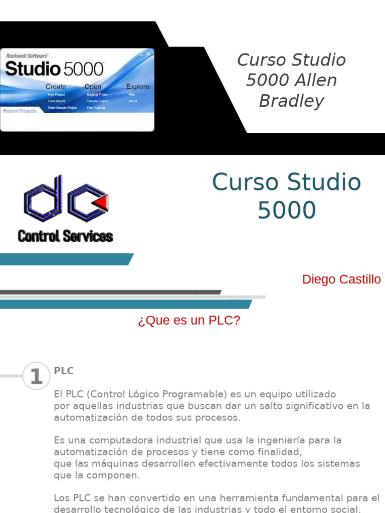 Presentacion Del Curso de Studio 5000 | PDF | Controlador lógico programable | Ingeniería