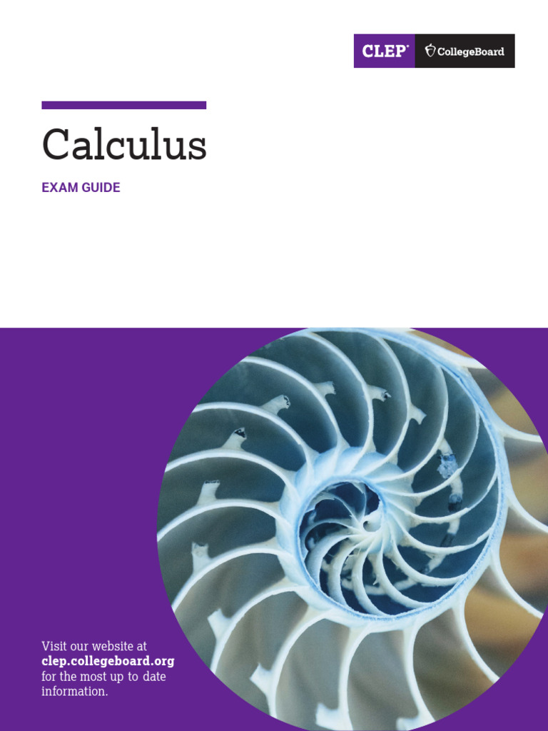 Clep Calculus Examination Guide | PDF | College Level Examination ...