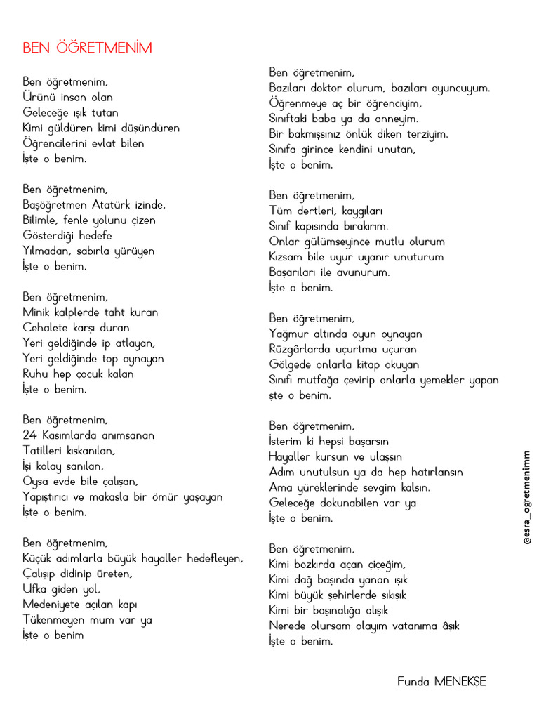 Ogretmenler Gunu Oratoryo | PDF