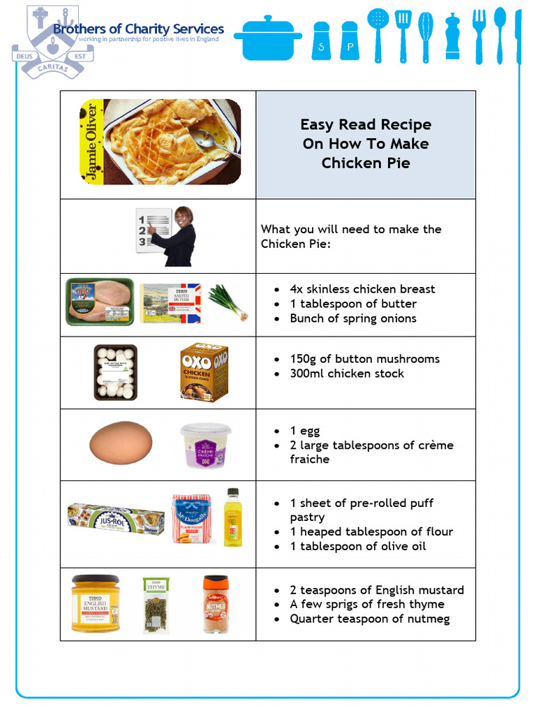 Easy-Read-Recipe-On-How-To-Make-Chicken-Pie | PDF