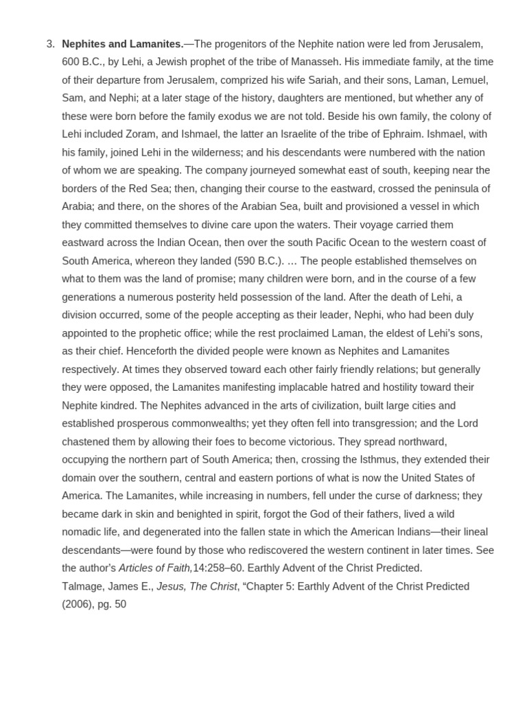 Nephites and Lamanites Lived in South America | PDF | Latter Day Saint ...