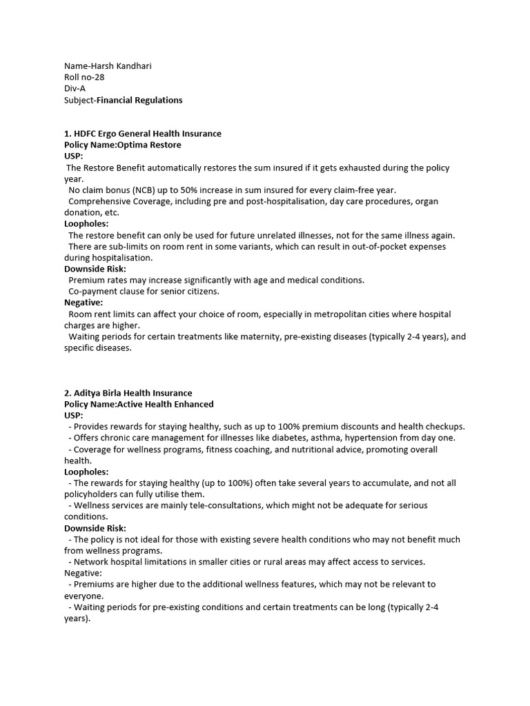28 Harsh Kandhari FR Assignment | PDF | Insurance | Health Economics