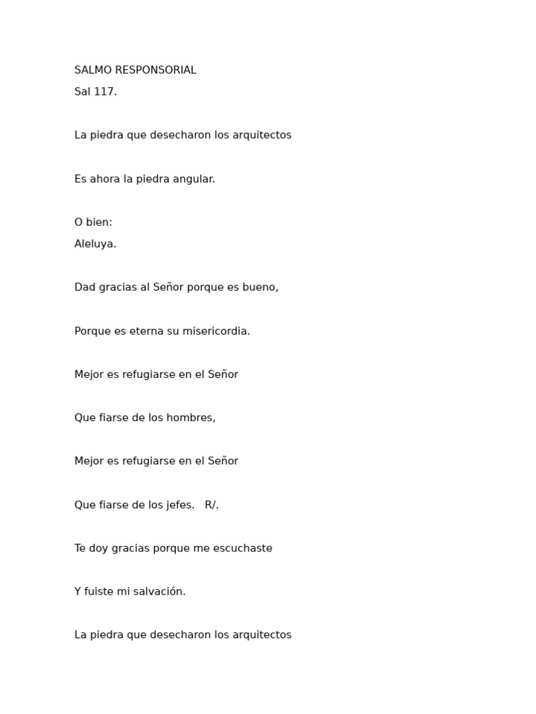 Salmo Responsorial | PDF