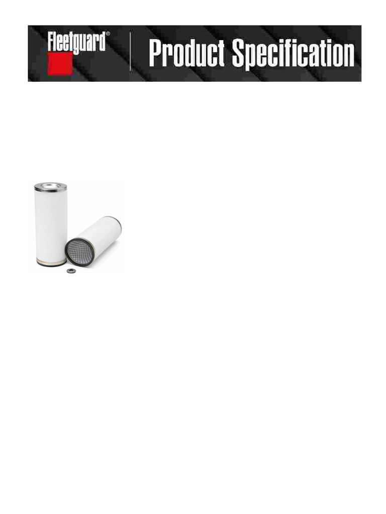 Fleetguard Af25911 Air Filter (Powered by MaxAI) | PDF | Technology ...