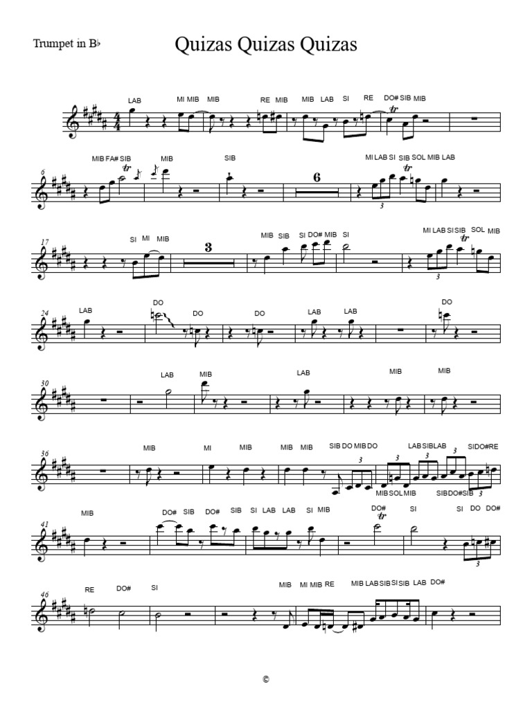 Quizas QuiZAS QUIZAS Trumpet Heberr | PDF