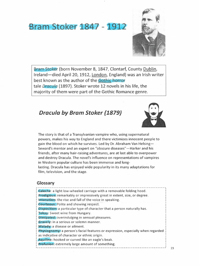 Assessment-Dracula by Bram Stoker | PDF
