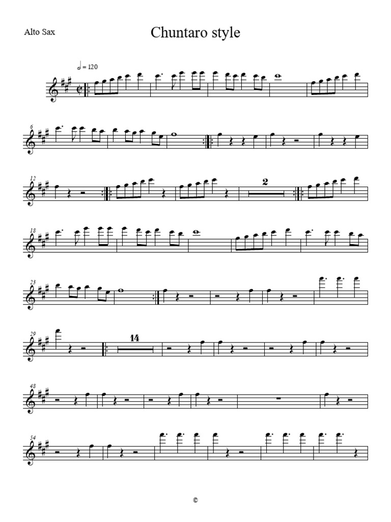 El Chuntaro Style Alto Sax | PDF