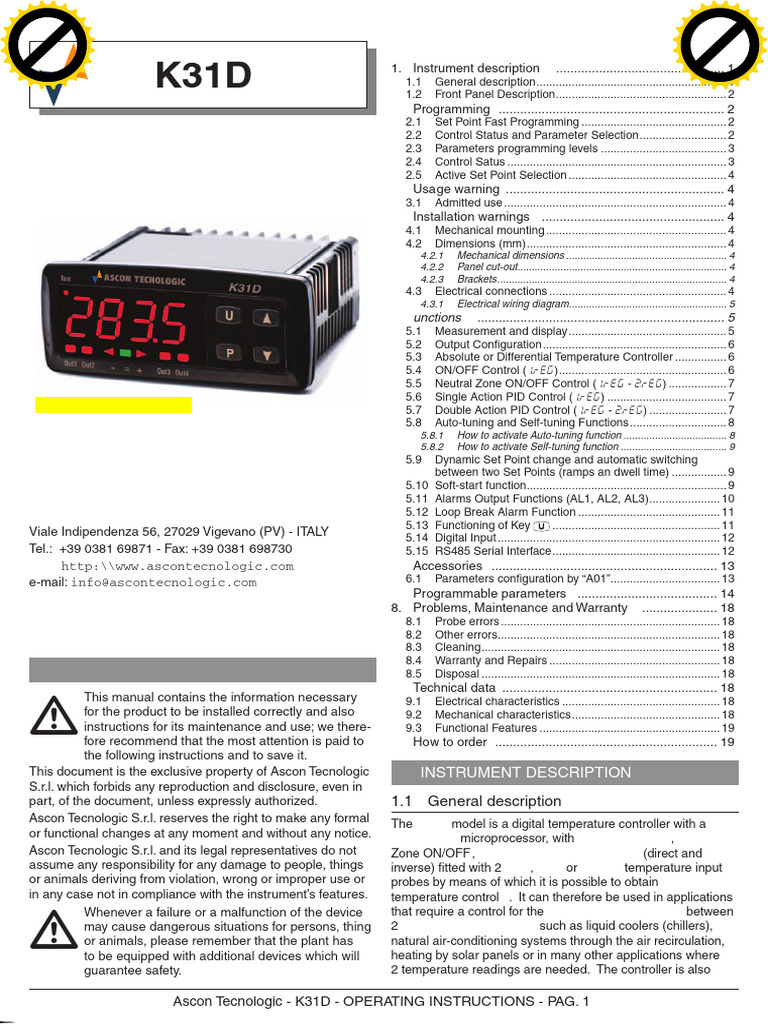 Parameters in RW2500-C25 Controller ISTR M K31D E 05 | PDF | Parameter (Computer Programming ...