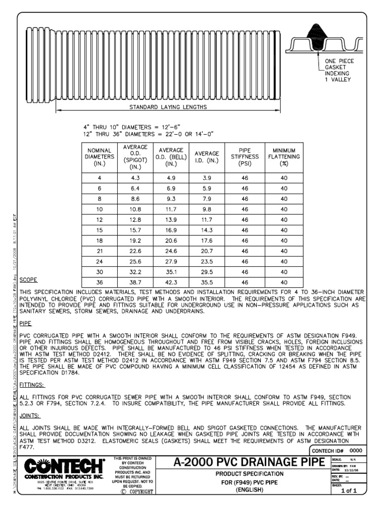 A-2000 Drainage Specification (English) | PDF