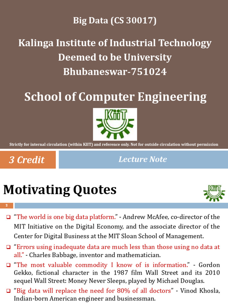 Unit 1 - BD - Introduction To Big Data | PDF | Big Data | Analytics