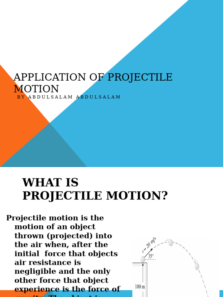 Application of Projectile Motion | PDF
