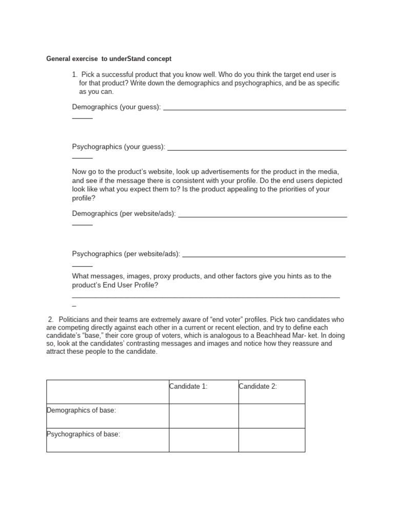 General exercise to understand concept | PDF