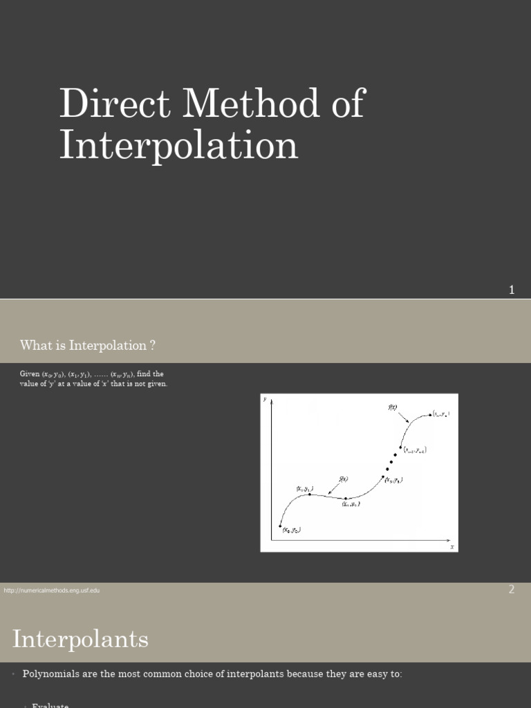 06 Interpolation Direct | PDF | Interpolation | Function (Mathematics)
