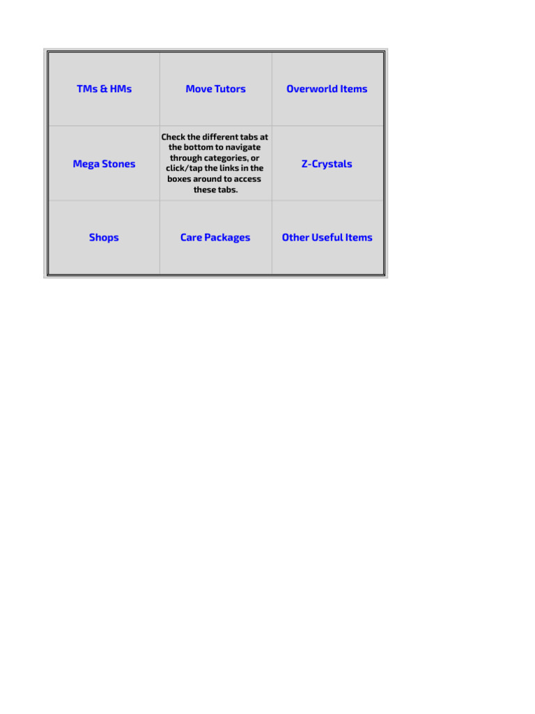 Item, TM, And Move Tutor Locations v4.1 - Radical Red | PDF | Pokémon