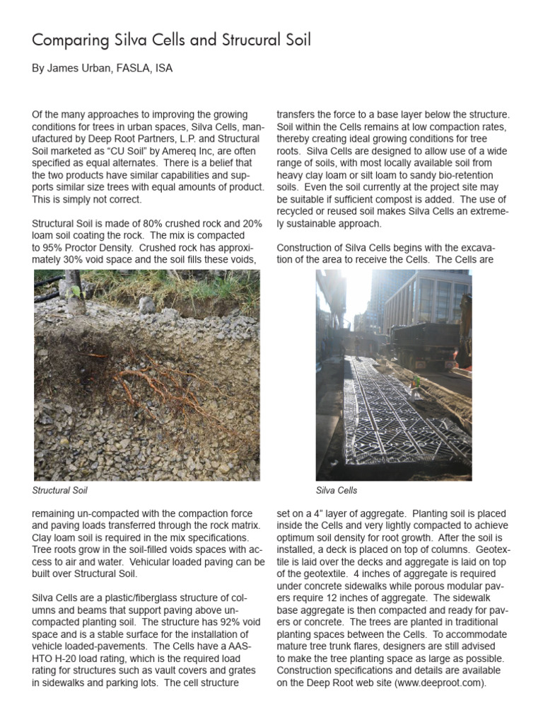 Comparing Silva Cells and Structural Soil | PDF | Soil | Trees