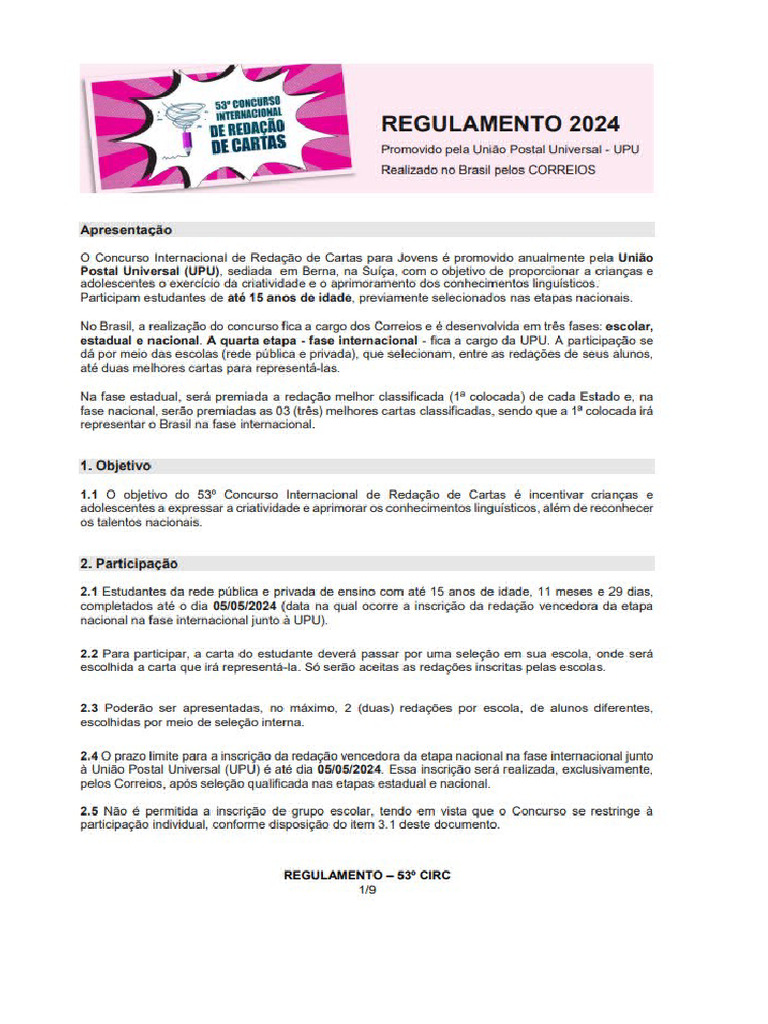 Regulamento 53 Circ | PDF