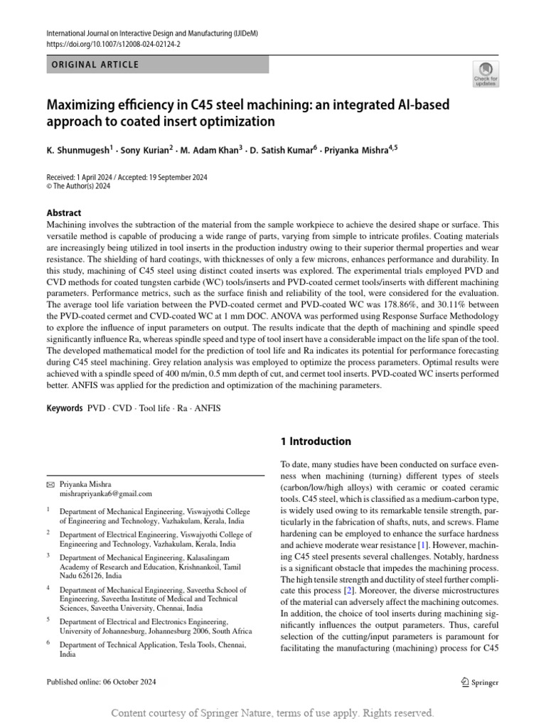 Maximizing_efficiency_in_C45_steel_machining_an_in | PDF | Machining ... Maximizing_efficiency_in_C45_steel_machining_an_in | PDF | Machining ...