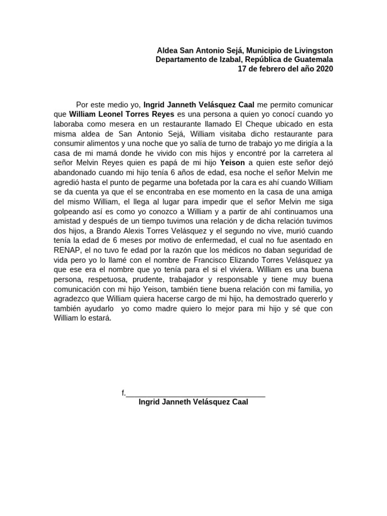 CARTA VELASQUEZ | PDF