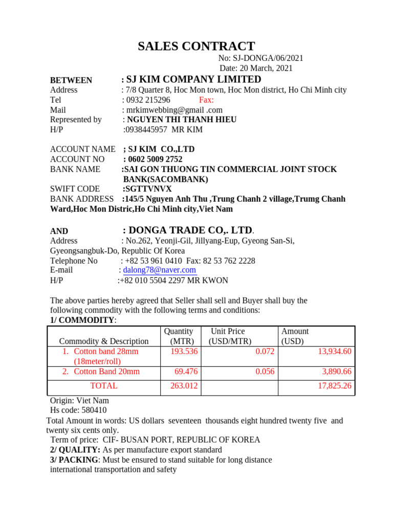 Sales contract | PDF | Private Law | Business Law