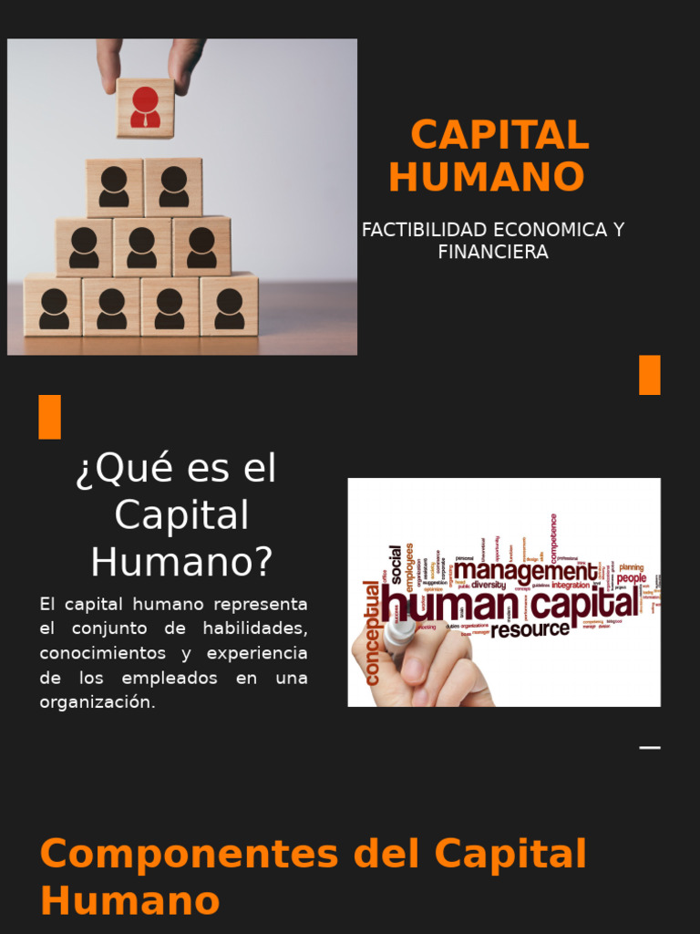Negro Naranja Profesional Incorporación Presentación | PDF | Capital humano | Business