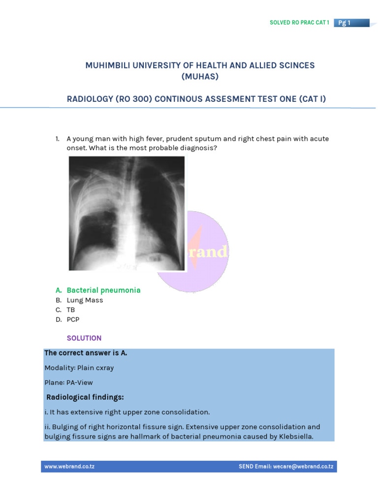 SOLVED RO PRACTICAL PRO-Max CAT I | PDF | Lung | Pneumonia