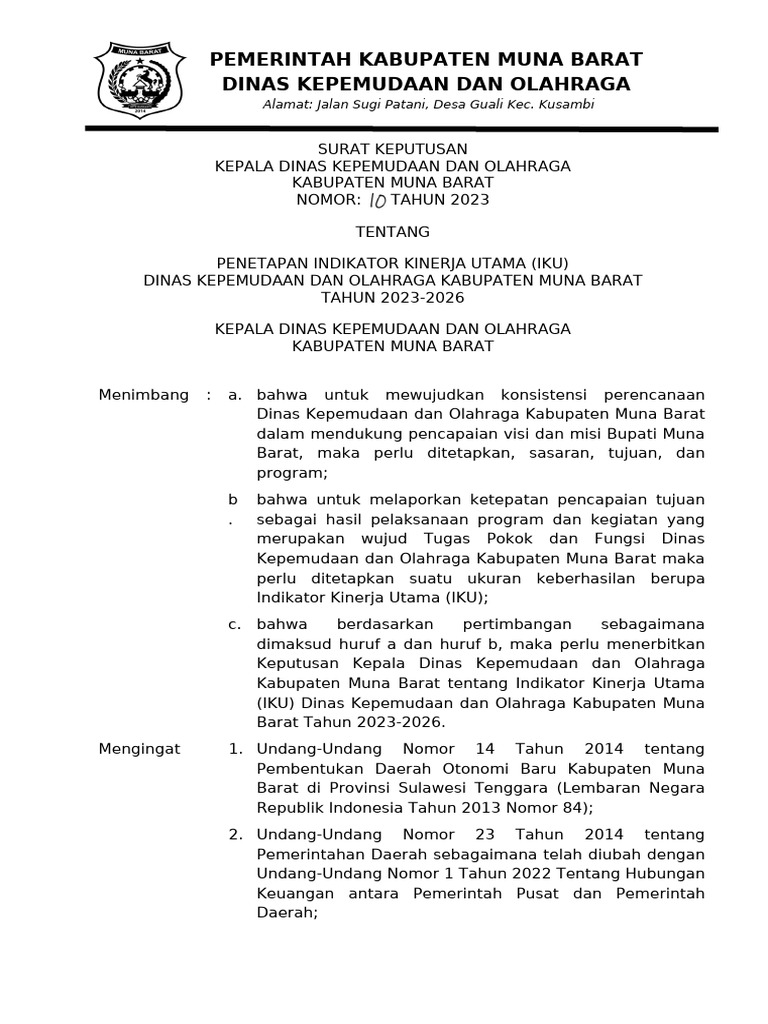 IKU DISPORA 2023 SK | PDF