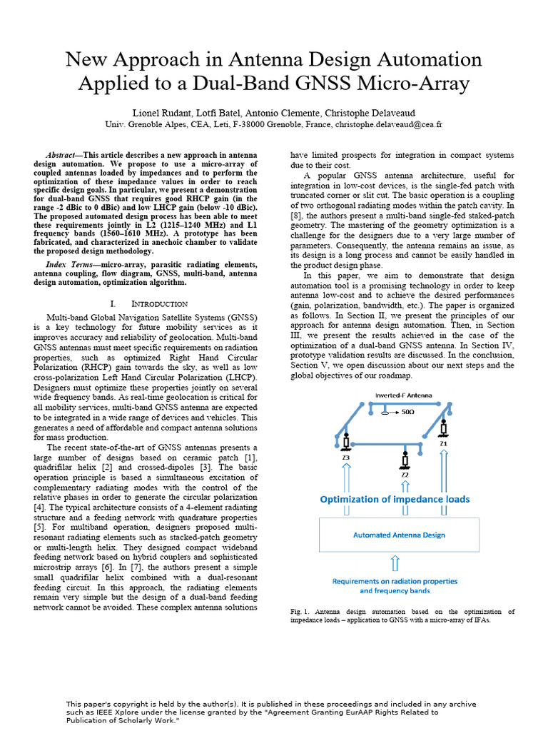New Approach in Antenna Design Automation Applied To A Dual-Band GNSS ...